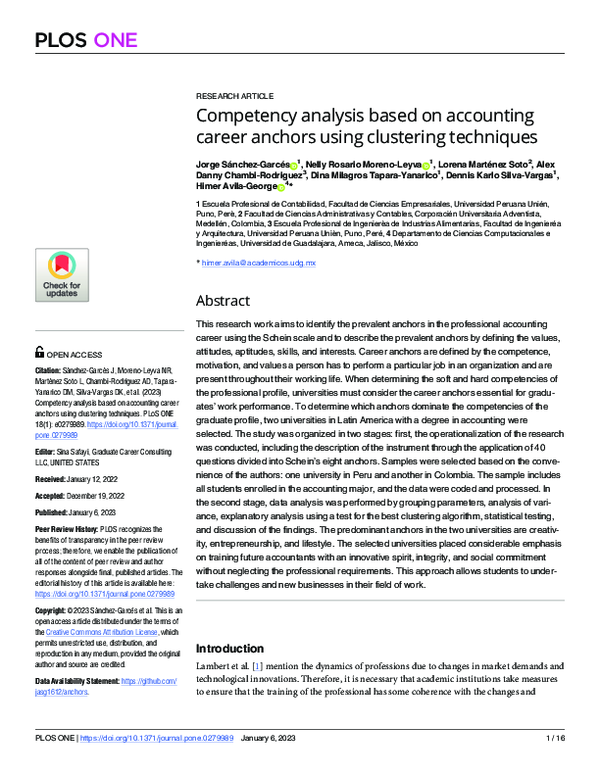 (PDF) Accounting Career Anchors and Competency Analysis