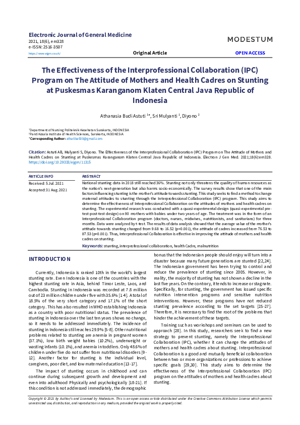 (PDF) The Effectiveness of the Interprofessional Collaboration (IPC ...