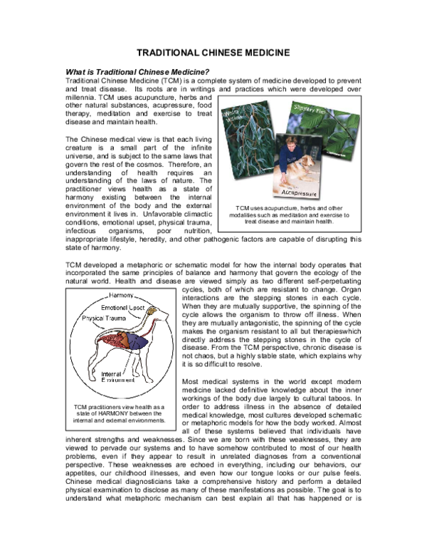 (PDF) Traditional Chinese Medicine