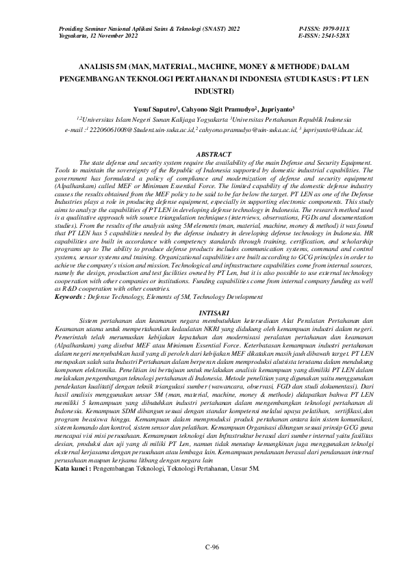 (PDF) Analisis 5M (Man, Material, Machine, Money & Methode) Dalam ...