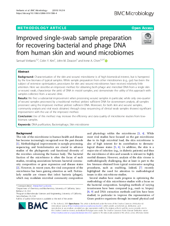 (PDF) Enhanced DNA Recovery from Skin and Wounds