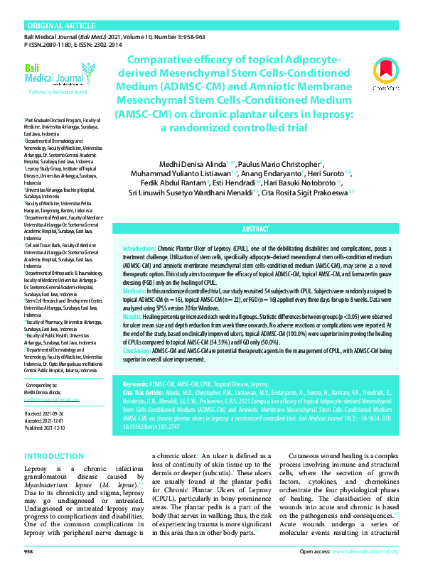 (PDF) Comparative efficacy of topical Adipocyte-derived Mesenchymal ...
