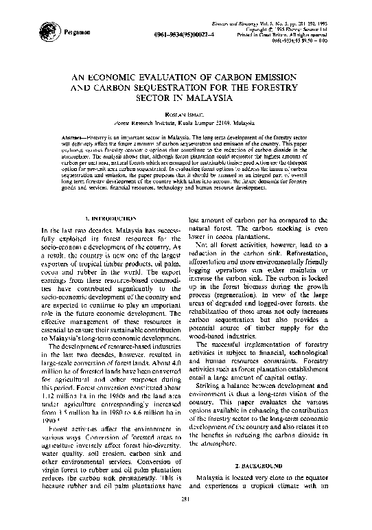 (PDF) An economic evaluation of carbon emission and carbon ...