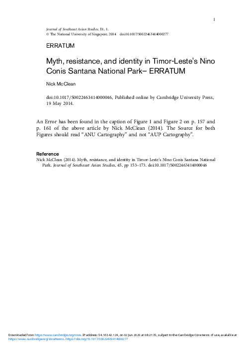 (PDF) Myth, resistance, and identity in Timor-Leste's Nino Conis ...