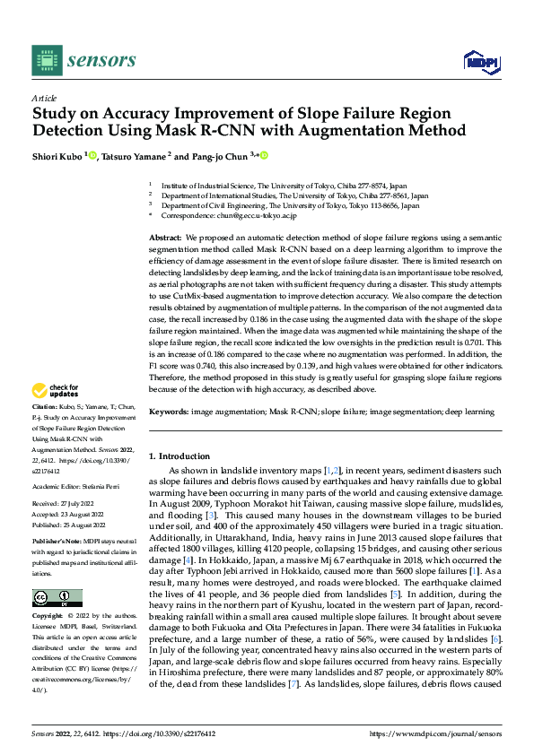 (PDF) Study on Accuracy Improvement of Slope Failure Region Detection Using Mask R-CNN with ...