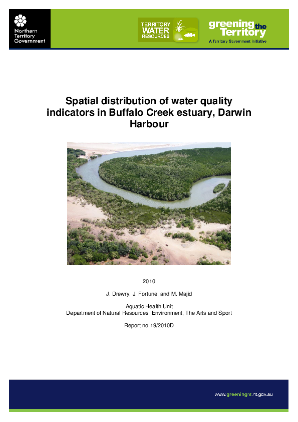 (PDF) Spatial distribution of water quality indicators in Buffalo Creek ...