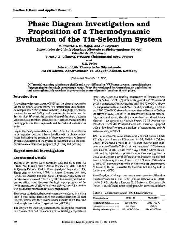 (PDF) Phase diagram investigation and proposition of a thermodynamic ...
