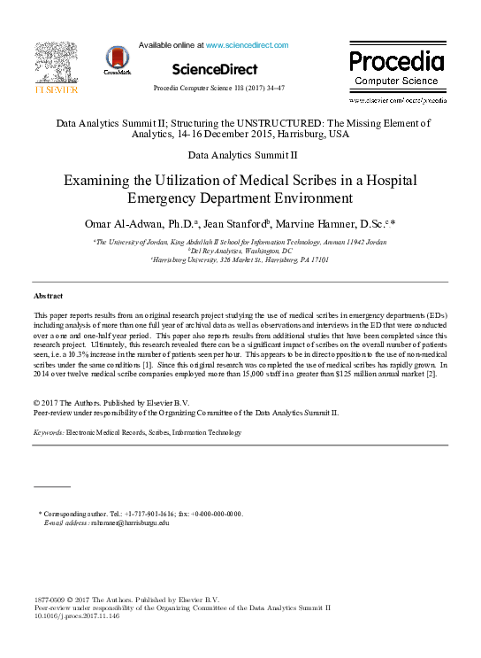 (PDF) Examining the Utilization of Medical Scribes in a Hospital ...