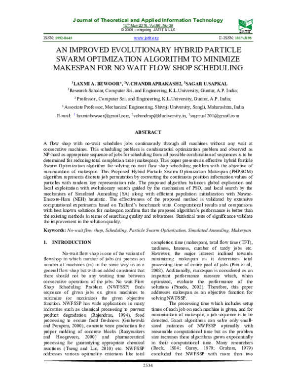 (PDF) An Improved Evolutionary Hybrid Particle Swarm Optimization Algorithm to Minimize Makespan ...