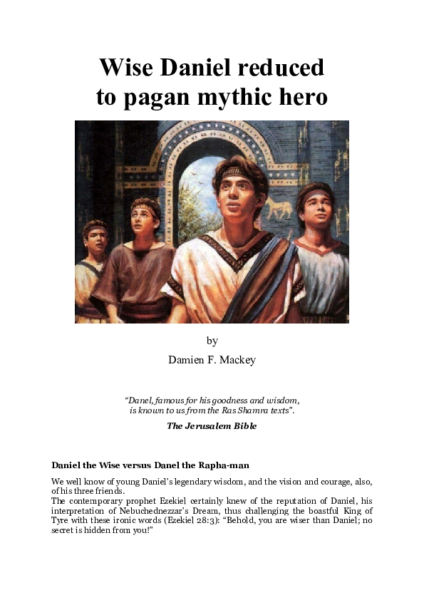 (DOC) Wise Daniel reduced to pagan mythic hero