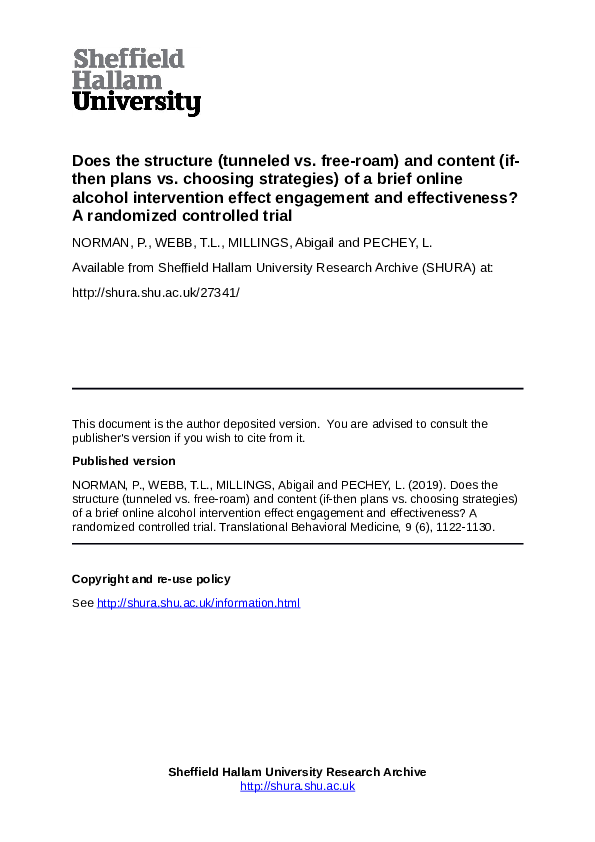 (PDF) Does the structure (tunneled vs. free-roam) and content (if-then ...