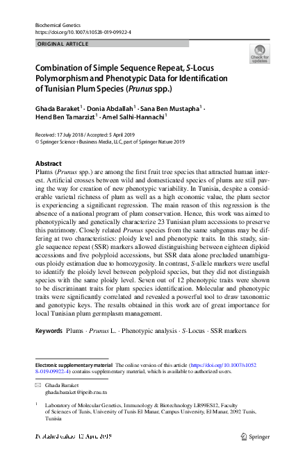 Pdf Combination Of Simple Sequence Repeat S Locus Polymorphism And