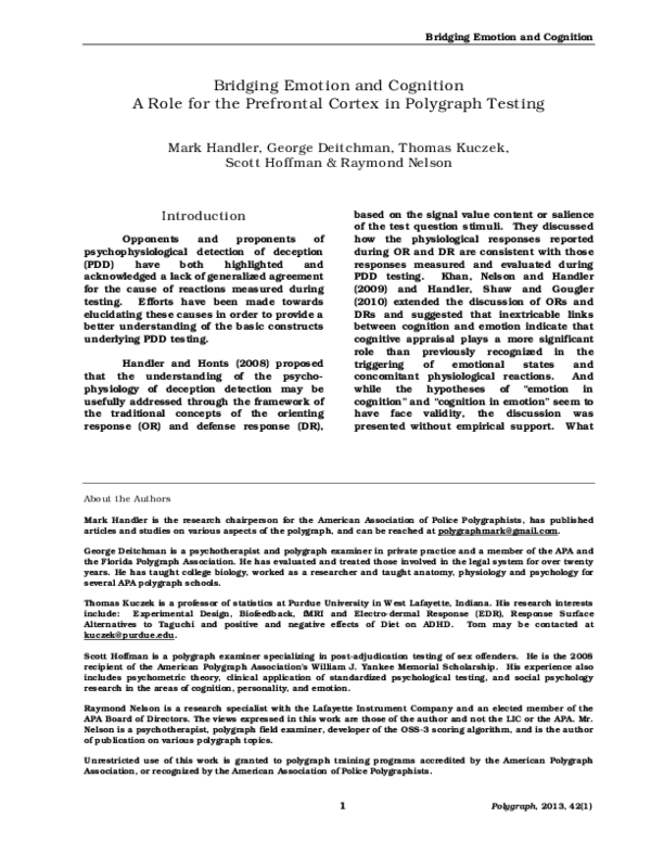 (PDF) Bridging Emotion and Cognition Bridging Emotion and Cognition A ...