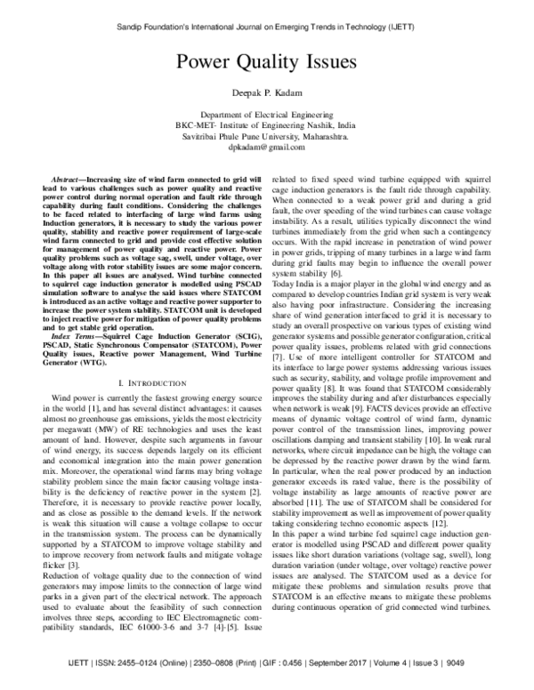 (PDF) Power Quality Issues