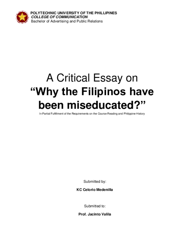 (PDF) POLYTECHNIC UNIVERSITY OF THE PHILLIPINES COLLEGE OF ...