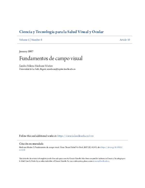 (PDF) Fundamentos de campo visual