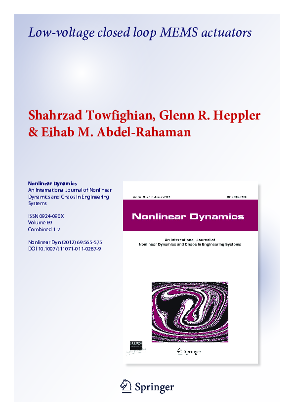 (PDF) Low-voltage closed loop MEMS actuators