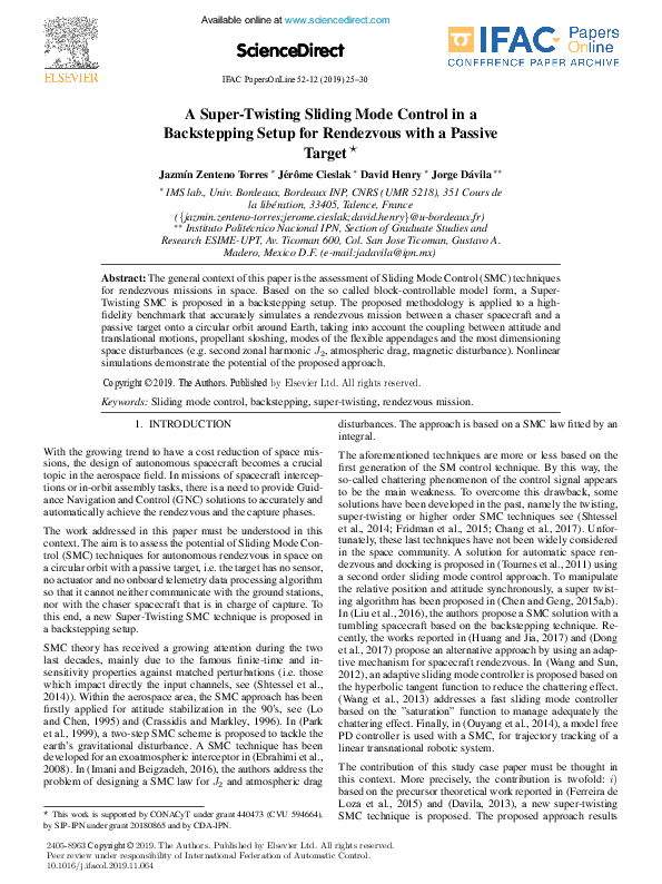 Pdf A Super Twisting Sliding Mode Control In A Backstepping Setup For