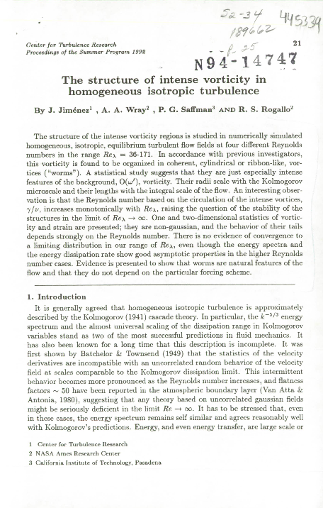 (PDF) The structure of intense vorticity in homogeneous isotropic turbulence