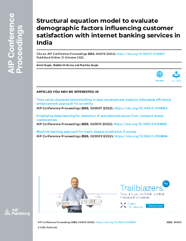 Pdf Structural Equation Model To Evaluate Demographic Factors Influencing Customer
