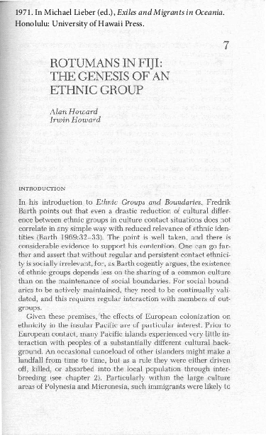 (PDF) Rotumans in Fiji