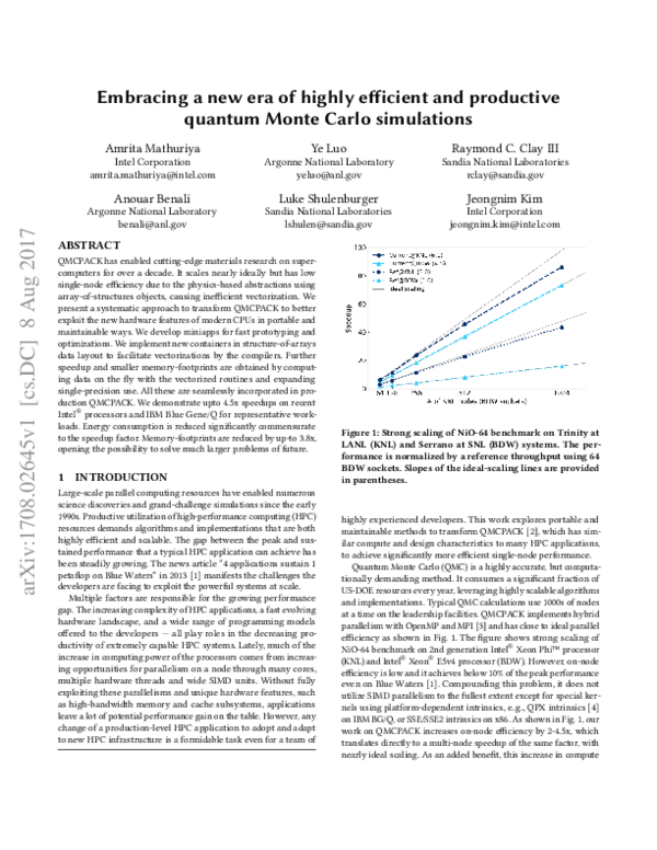 (PDF) Embracing a new era of highly efficient and productive quantum Monte Carlo simulations
