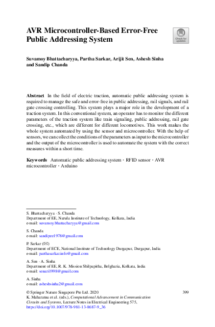 Pdf Avr Microcontroller Based Error Free Public Addressing System