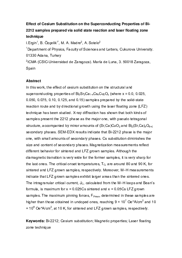 (PDF) Effect of Cesium Substitution on the Superconducting Properties ...