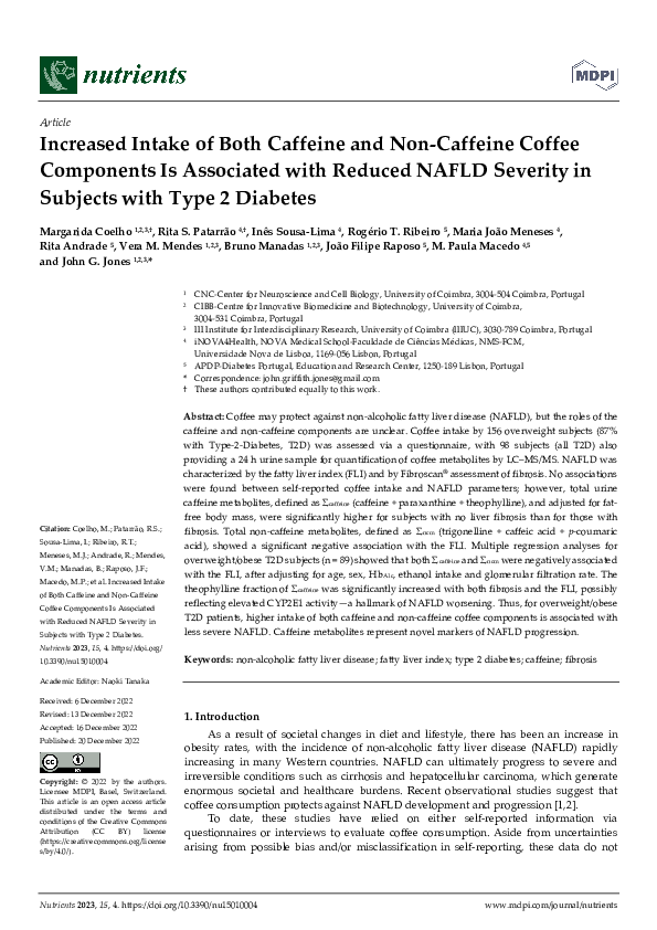 (PDF) Increased Intake of Both Caffeine and Non-Caffeine Coffee ...