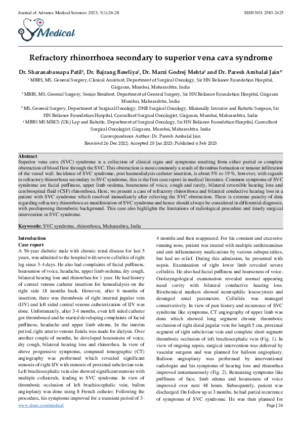 (PDF) Refractory cerebrospinal fluid rhinorrhea secondary to occult ...