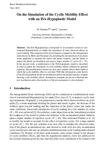 (PDF) On the Simulation of the Cyclic Mobility Effect with an ISA ...