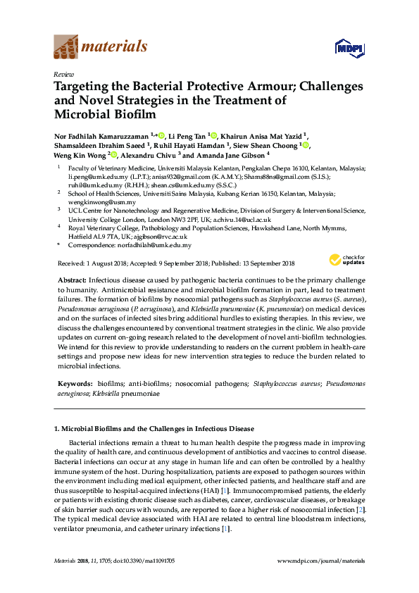 (PDF) Targeting the Bacterial Protective Armour; Challenges and Novel Strategies in the ...