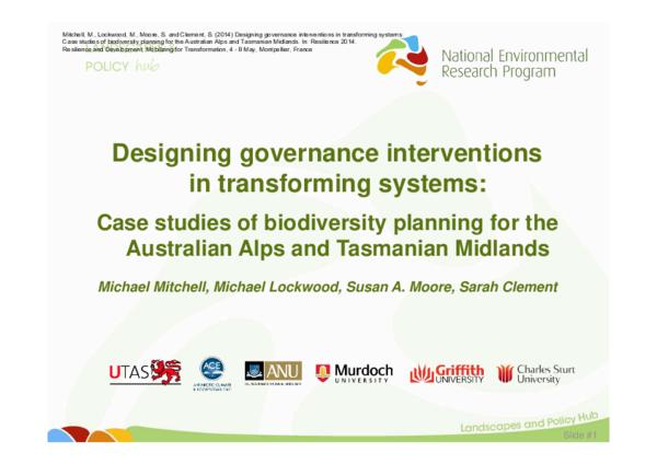 (PDF) Designing governance interventions in transforming systems: Case ...