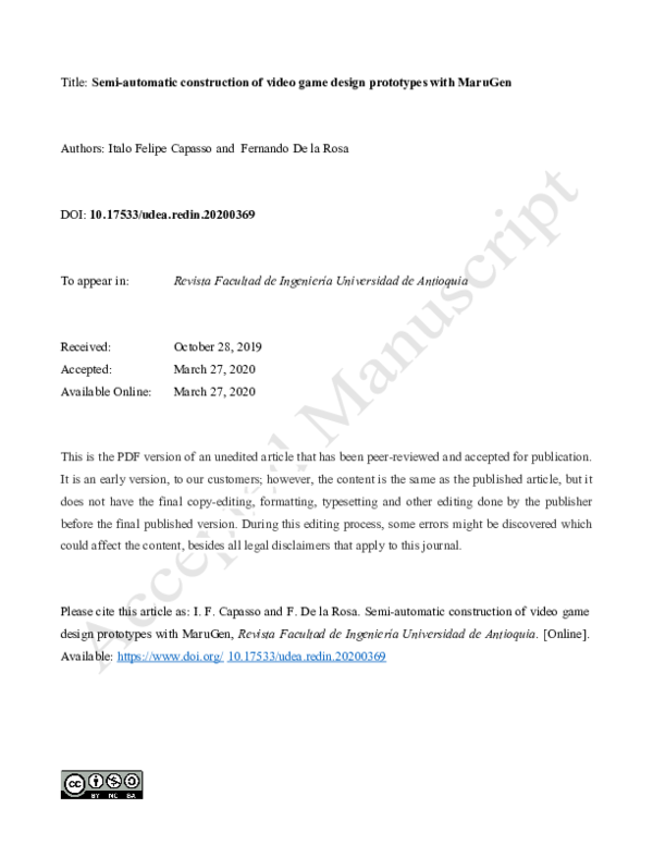 (PDF) Semi-automatic Construction of Video Game Design Prototypes with ...