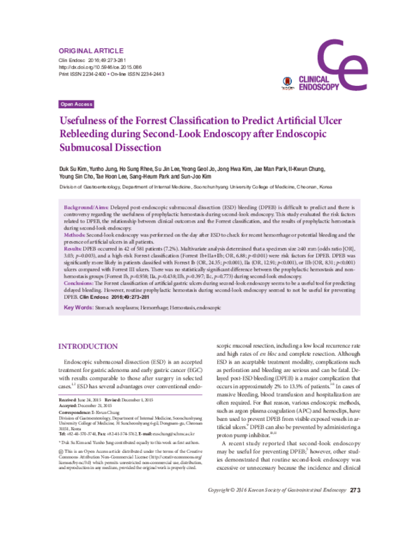 (PDF) Usefulness of the Forrest Classification to Predict Artificial ...