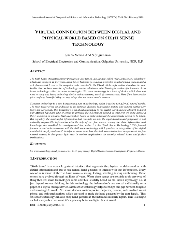 (PDF) Virtual Connection Between Digital and Physical World Based on ...