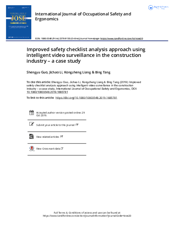 (PDF) Improved safety checklist analysis approach using intelligent ...
