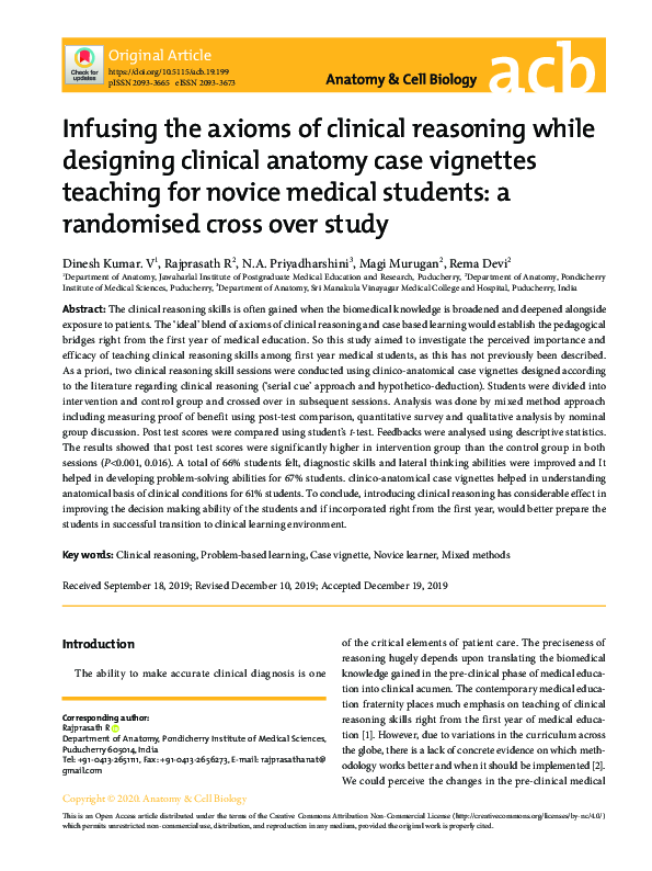 (PDF) Use of SNAPPS model for pediatric outpatient education | Anju ...