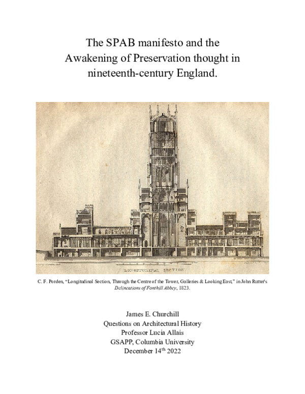 (PDF) The SPAB manifesto and the Awakening of Preservation thought in ...