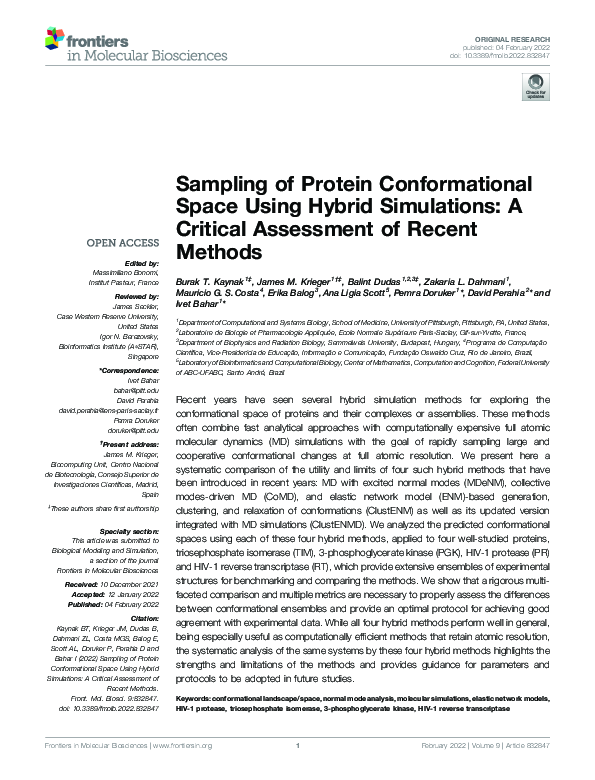 Pdf Sampling Of Protein Conformational Space Using Hybrid Simulations
