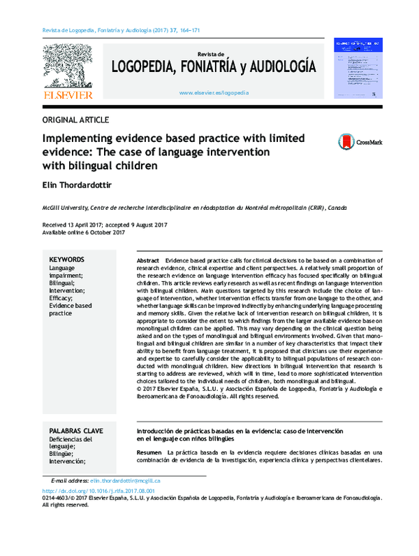 (PDF) Implementing evidence based practice with limited evidence: The ...