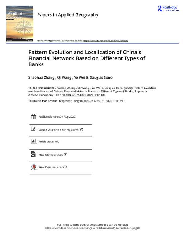 (PDF) Pattern Evolution and Localization of China's Financial Network ...