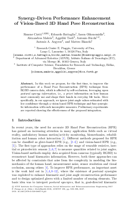 (PDF) Synergy-Driven Performance Enhancement of Vision-Based 3D Hand Pose Reconstruction