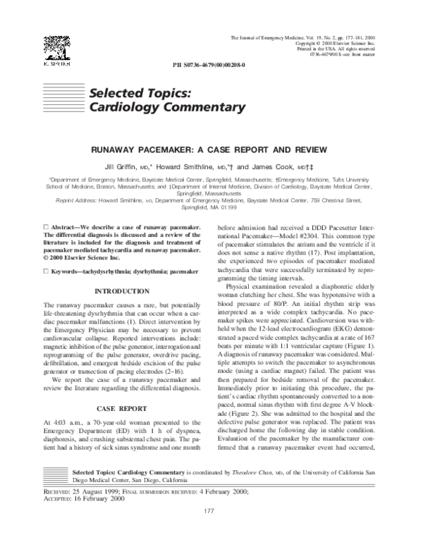 (PDF) Runaway pacemaker: A case report and review