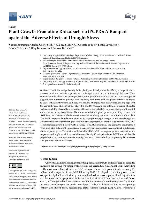 (PDF) Plant Growth-Promoting Rhizobacteria (PGPR): A Rampart against the Adverse Effects of ...