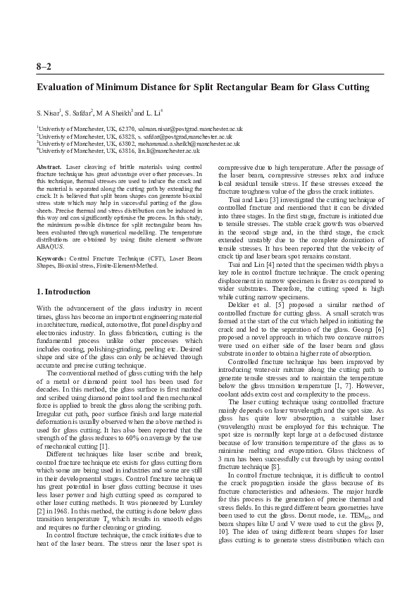 (PDF) Evaluation of Minimum Distance for Split Rectangular Beam for ...