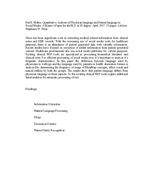 (PDF) Quantitative Analysis of Physician language and Patient language ...