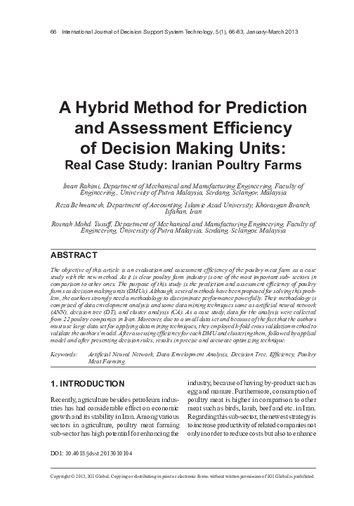(PDF) A Hybrid Method for Prediction and Assessment Efficiency of Decision Making Units