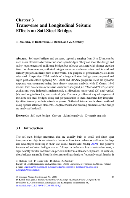 (PDF) Transverse and Longitudinal Seismic Effects on Soil-Steel Bridges