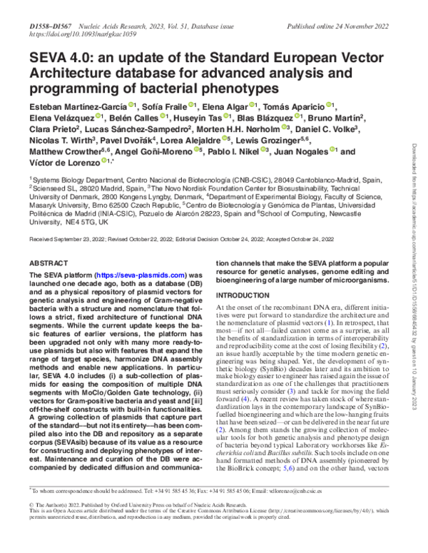 (PDF) SEVA 4.0: an update of the Standard European Vector Architecture ...